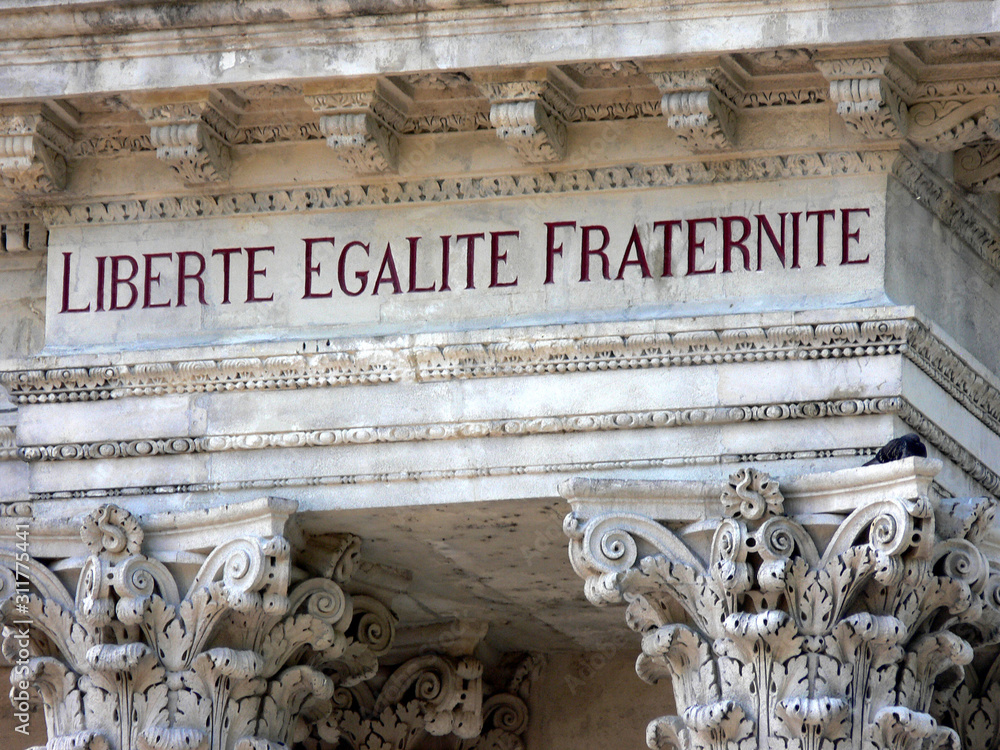 French for "liberty, equality, fraternity" is the national motto of ...