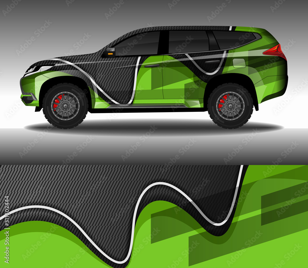 Poster Car wrap decal design vector, custom livery race rally car ...