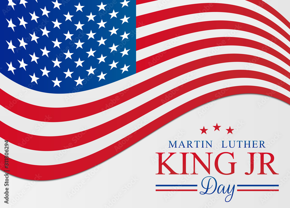 MLK Martin Luther King Jr. Day Vector Illustration Background Stock ...