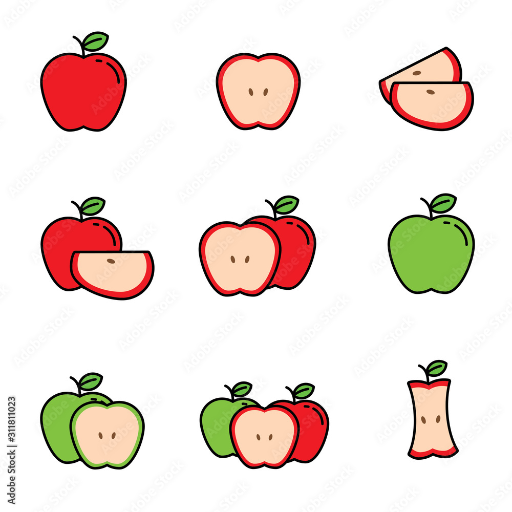 Cute Apple Vector