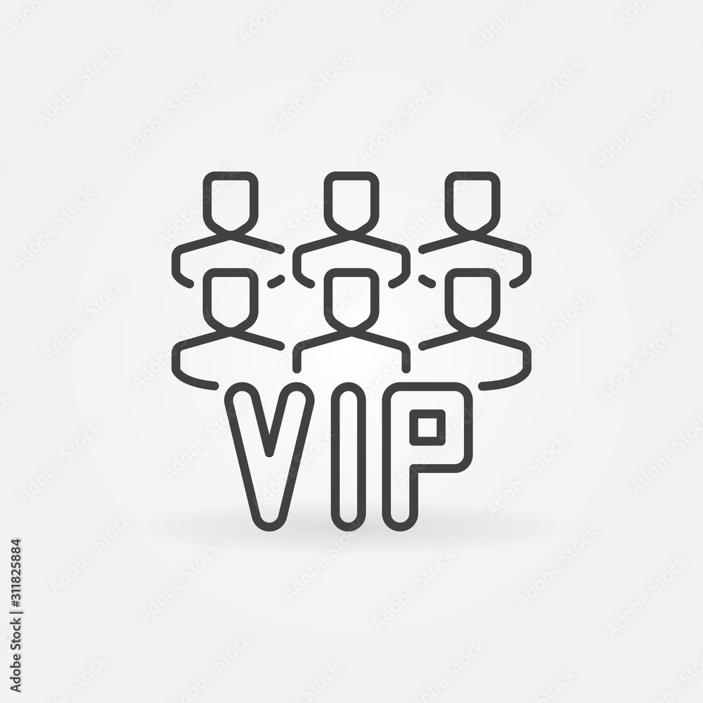 VIP people outline vector minimal icon or symbol Stock Vector | Adobe Stock