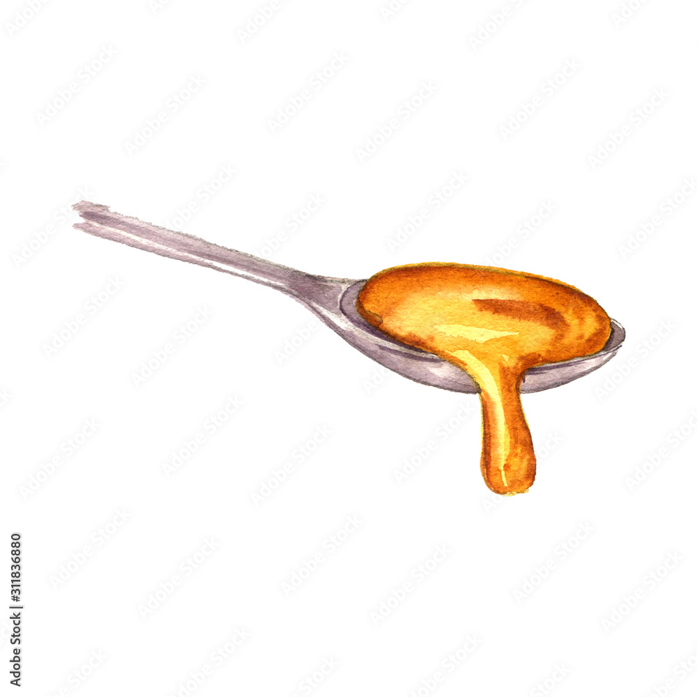 watercolor drawing sauce Stock Illustration | Adobe Stock