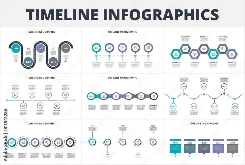 Infographic And Diagram Design Elements Vector Set 84