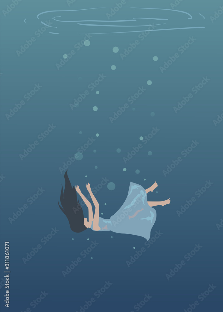 Drowning Girl Drawing The Drowning :: Behance