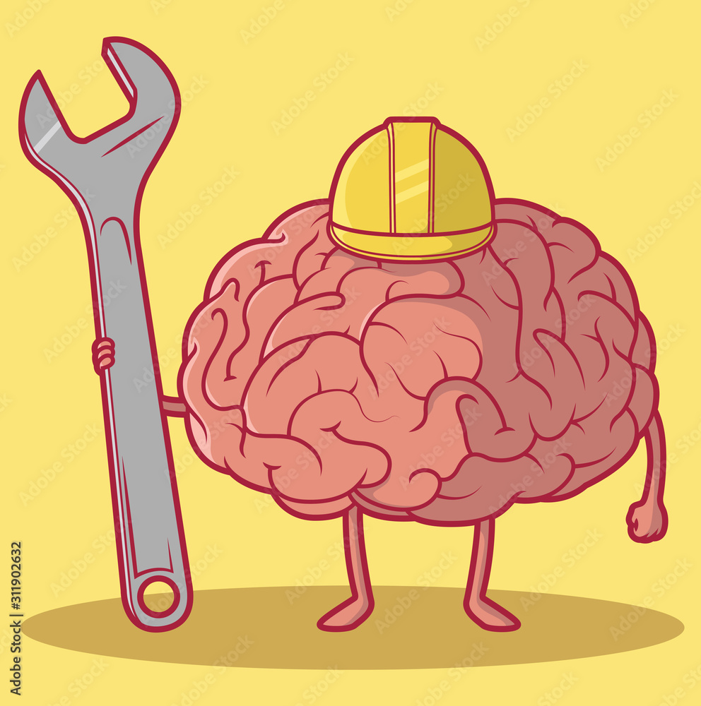 anatomy, brain, brainstorming, building, cartoon, cerebral, character ...