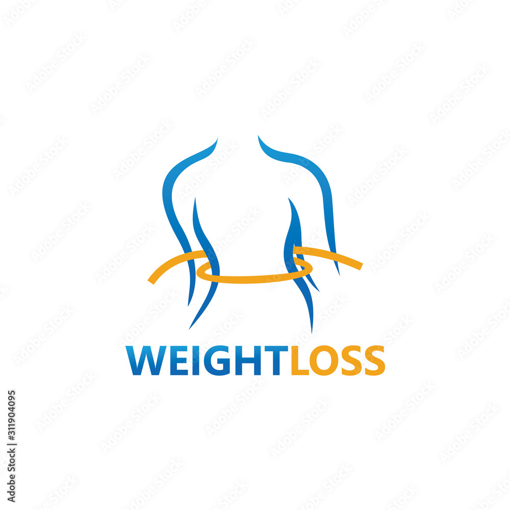 Weight Loss Logo Template Design Stock Vector | Adobe Stock