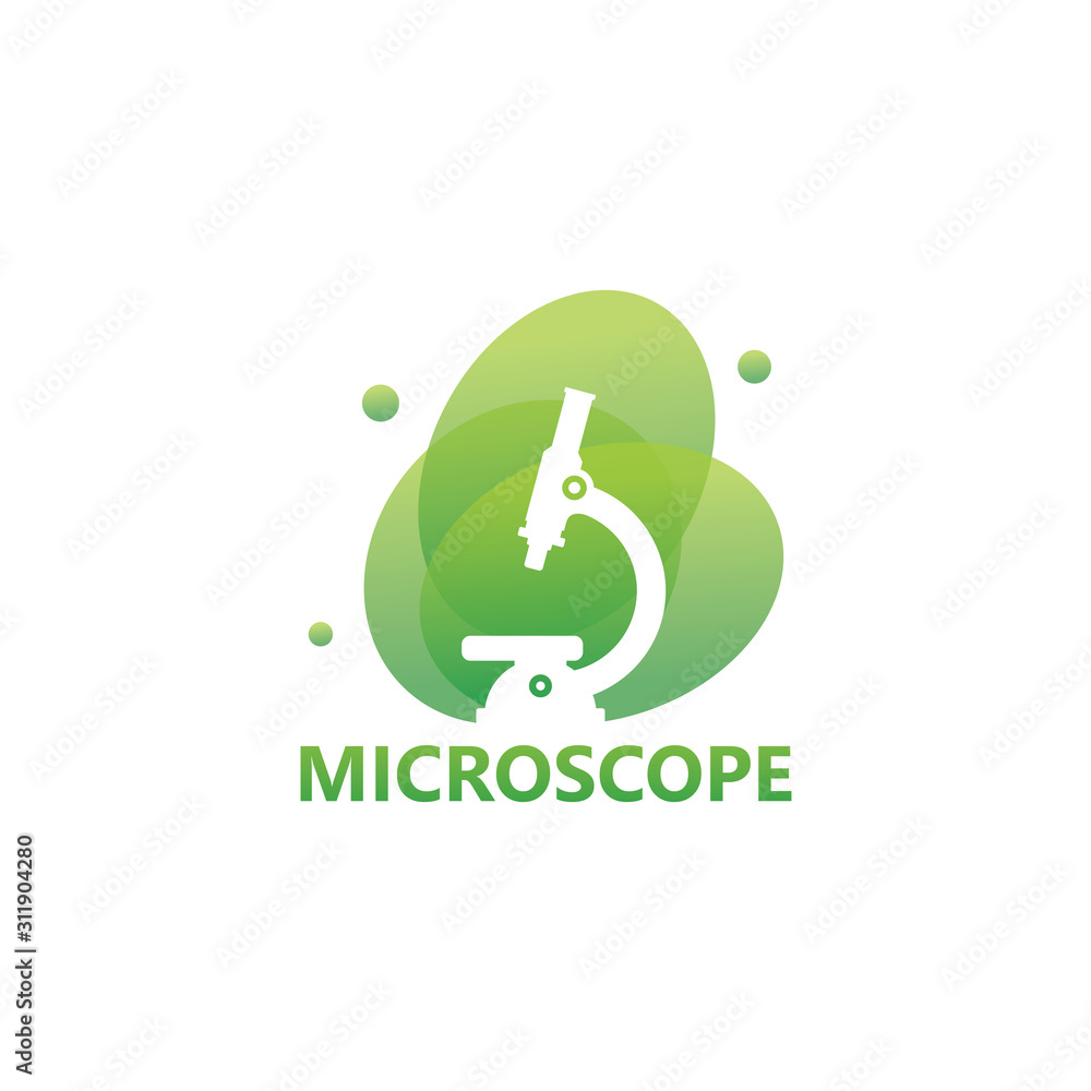 Microscope Lab Logo Template Design Stock Vector | Adobe Stock