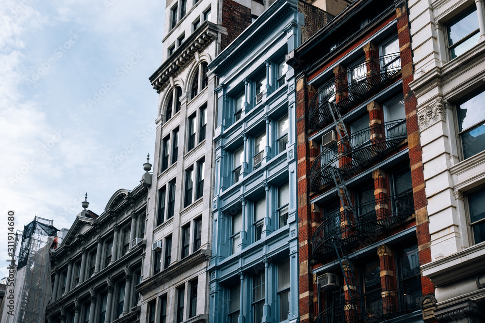 Representative architectural style of SOHO buildings in Lower Manhattan ...