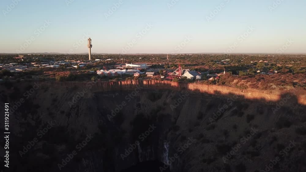 4K high quality sunny sunrise morning aerial panorama footage of ...
