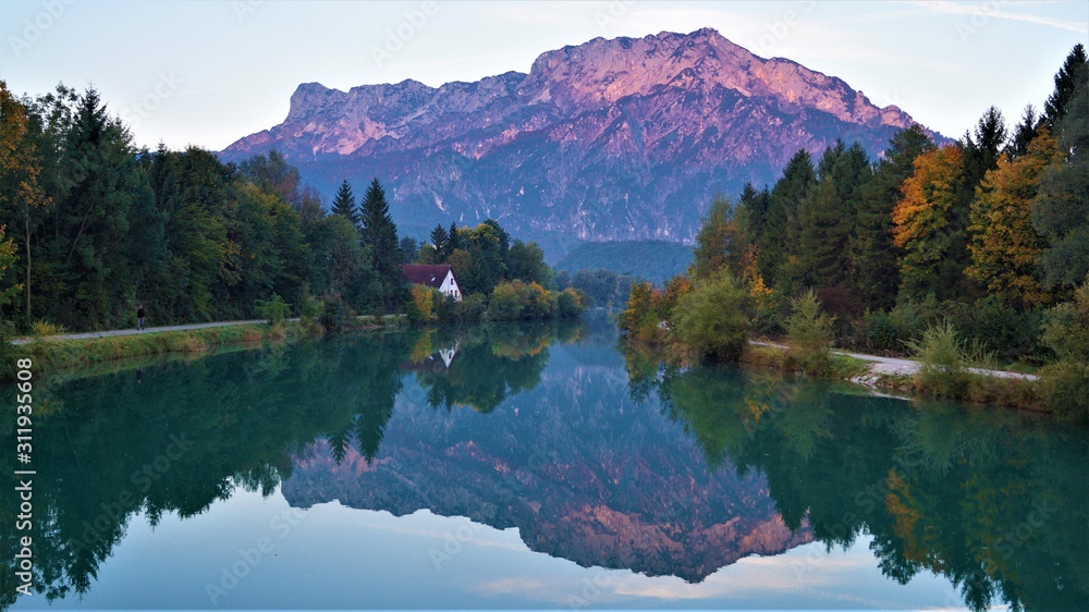 Bergsee Bergfluss vor Alpen Stock Photo | Adobe Stock
