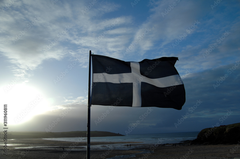 cornwall cornish flag Stock Photo | Adobe Stock