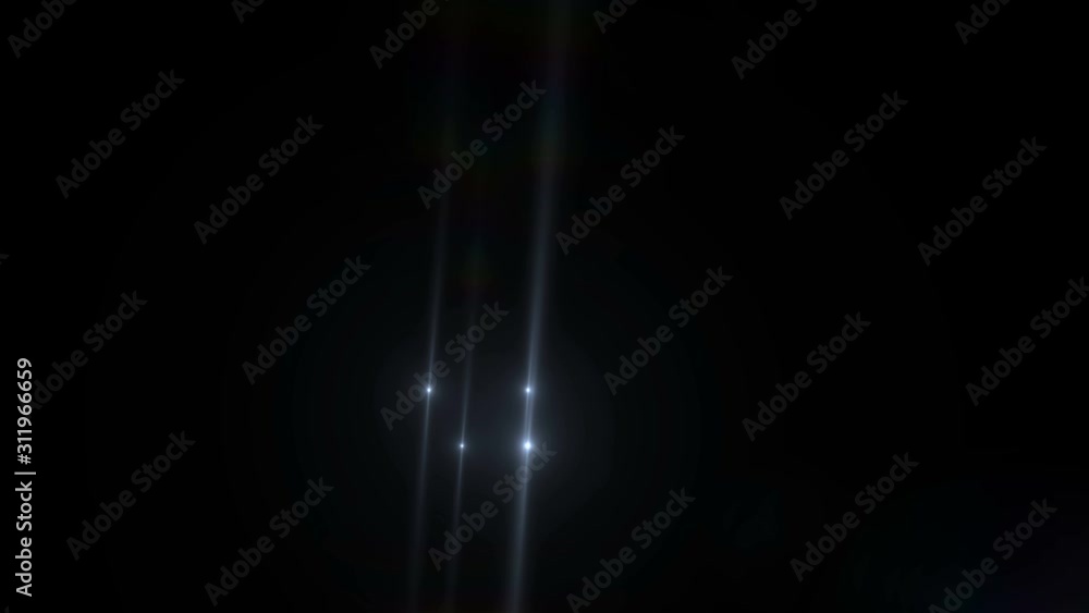 Led screen pixel light flashing with spotlights, shines, lights flare ...