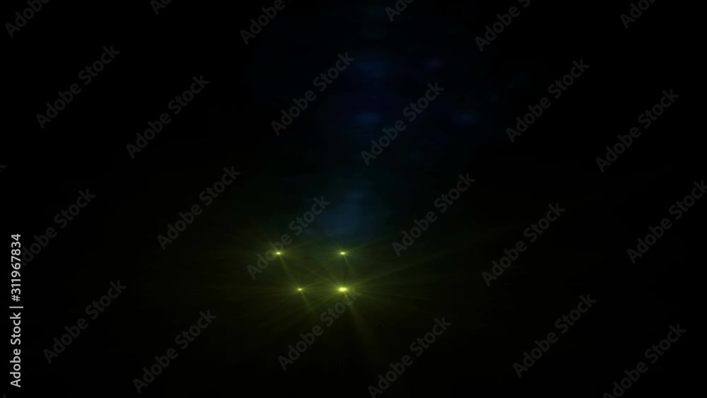 Led screen pixel light flashing with spotlights, shines, lights flare ...