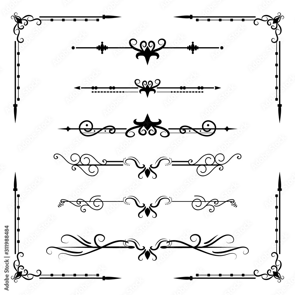 Text separator decoratice divider book typography ornament design ...