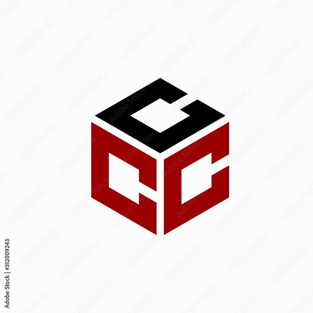 letter C that formed concept cube Stock Vector | Adobe Stock