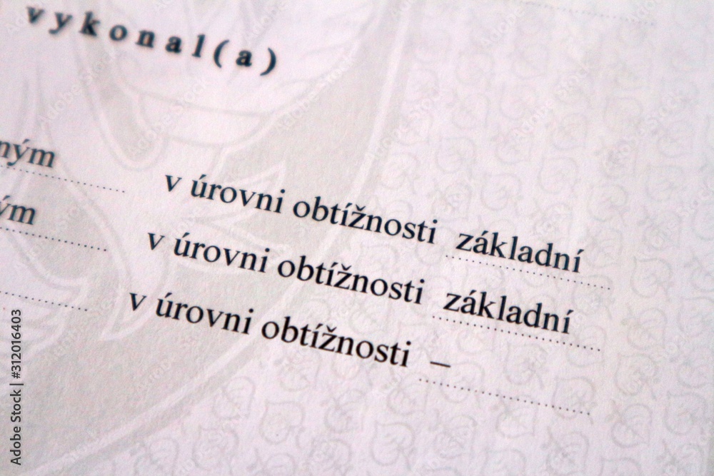 Graduation exam in the Czech republic, basic level of graduation exam ...