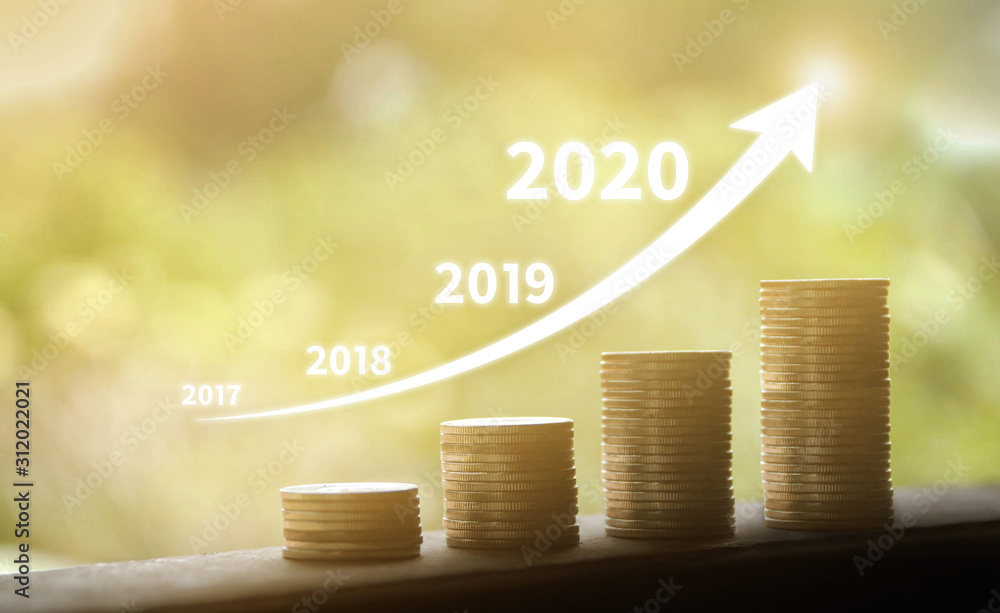 Growth in 2020 year concept. Business graph with arrow up. Growing ...