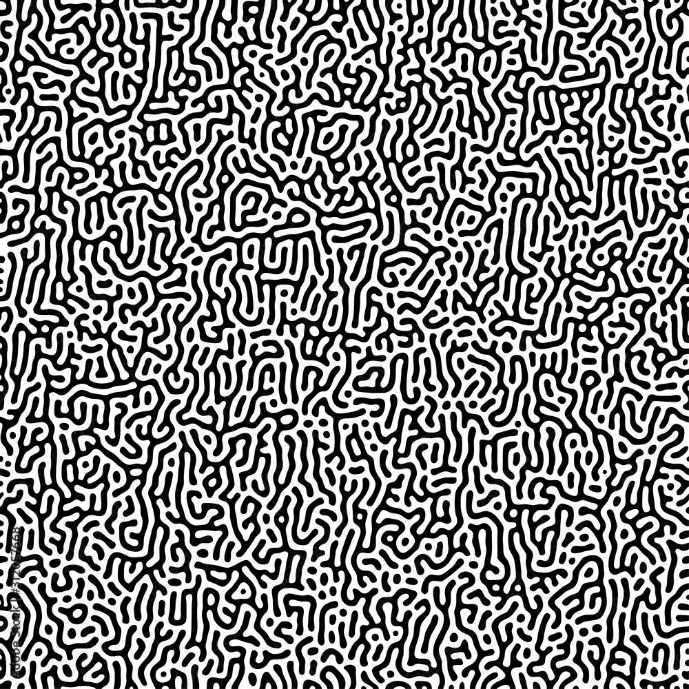 Seamless vector diffusion background. Organic pattern in maze style ...