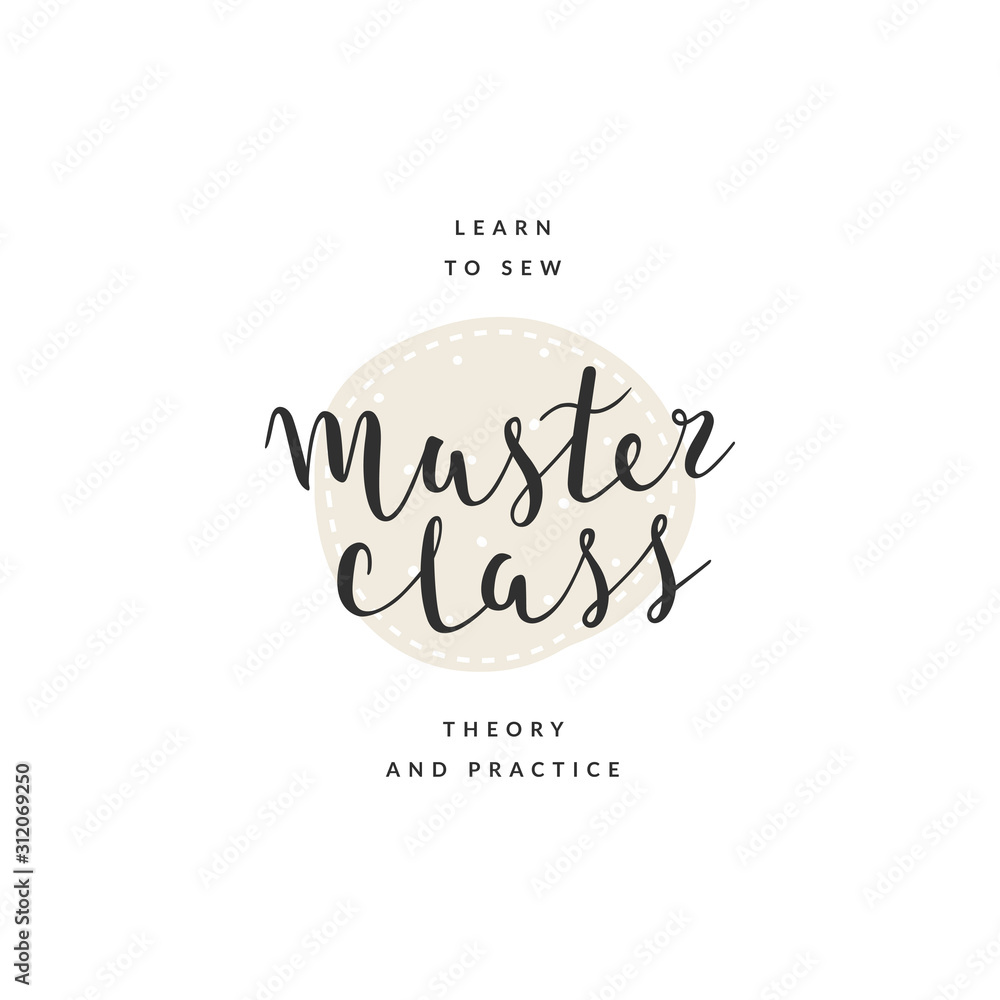 Ready logotype template for creative master class or workshop. Handmade ...