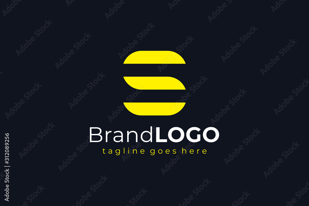 Initial Letter S Logo. Line Stripes Flat Vector Logo Design Template ...