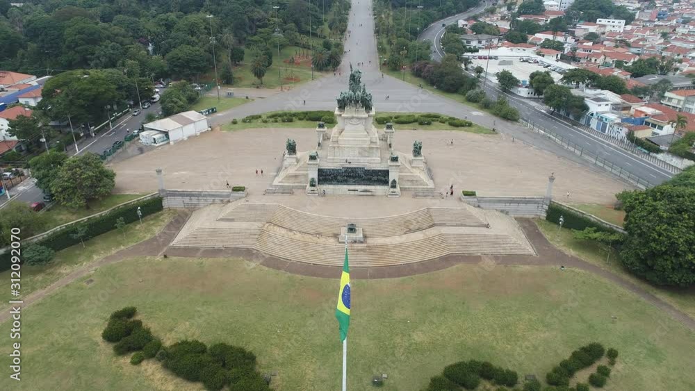 Parque da Independencia view, Ipiranga, Sao Paulo, Brazil.Park view ...