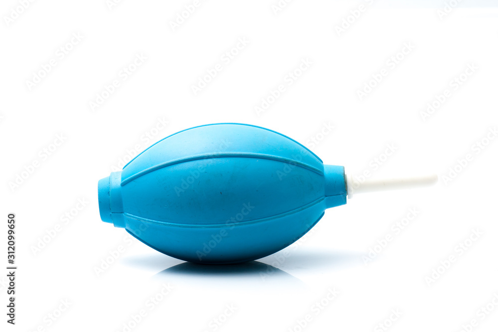 blue hand pump blower Stock Photo | Adobe Stock