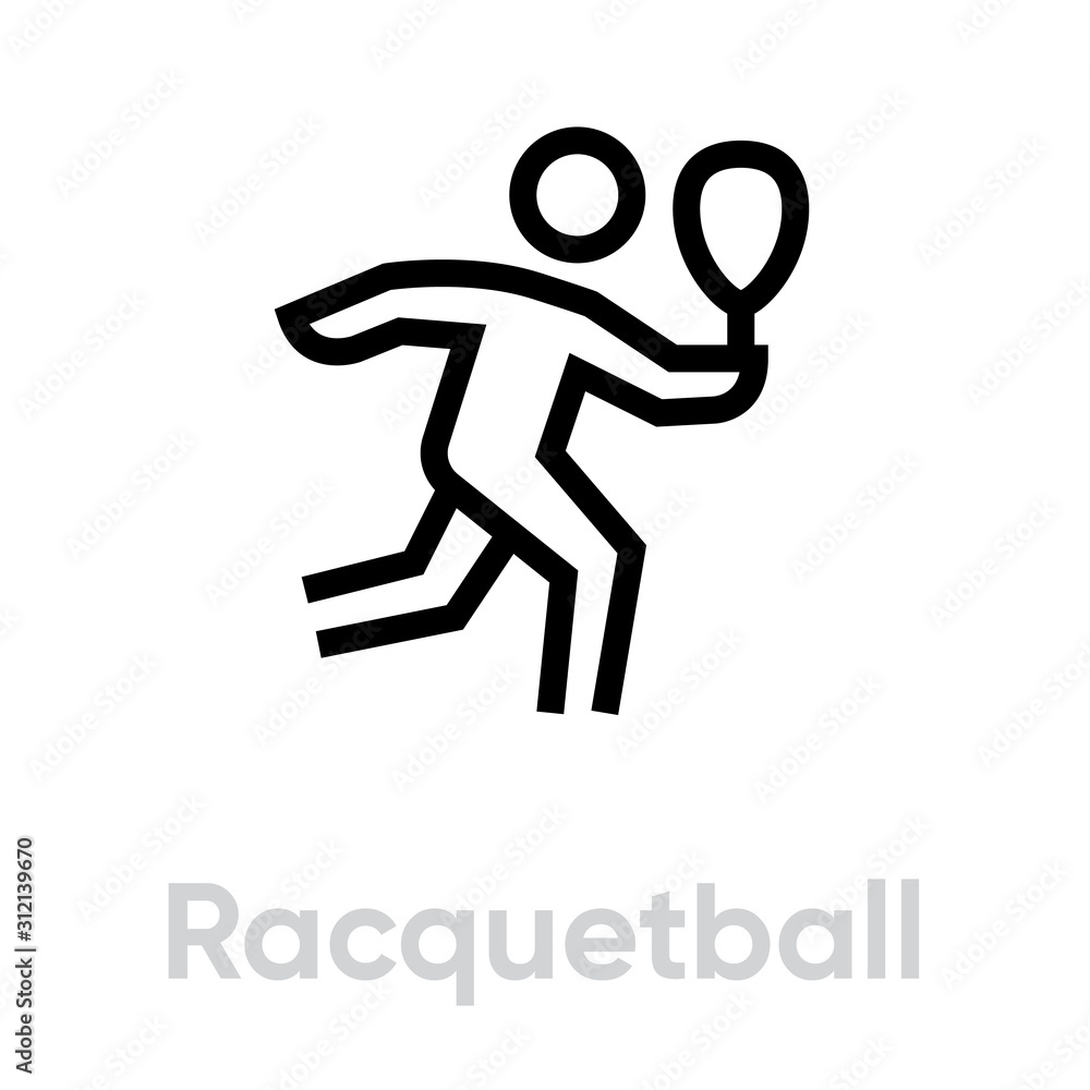 Racquetball sport icon Stock Vector | Adobe Stock