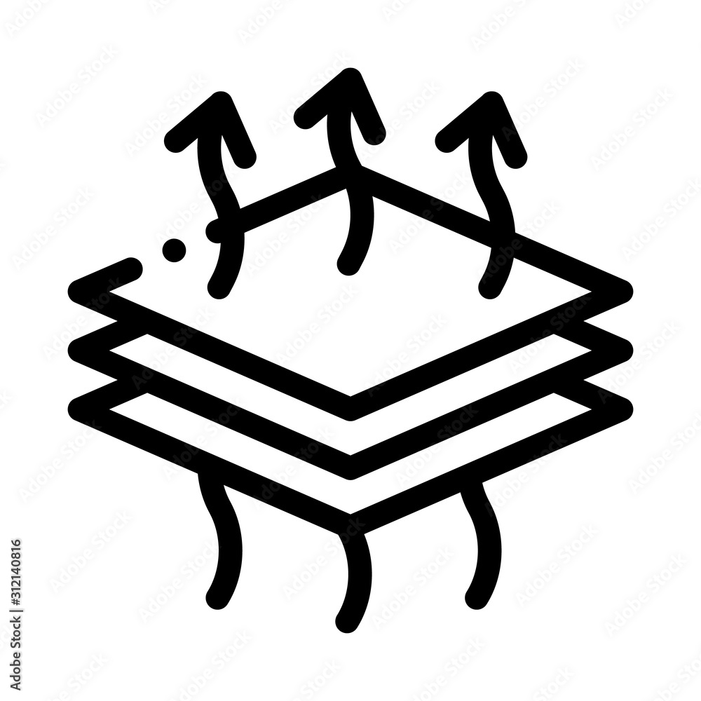 Breathable Layers Icon Vector. Outline Breathable Layers Sign. Isolated ...