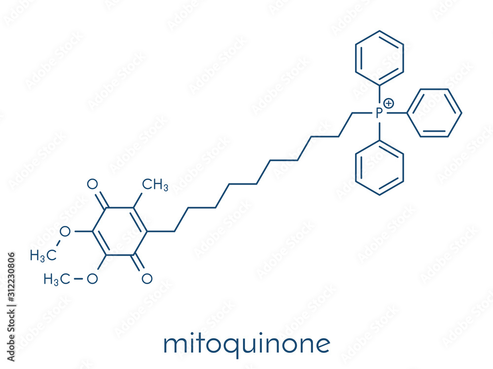 Mitoquinone or mitoQ molecule. Skeletal formula. Stock Vector | Adobe Stock