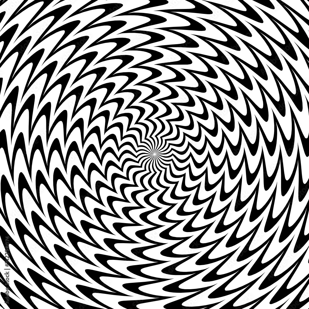 Vector - black and white spin background.Radial,radiating pattern ...