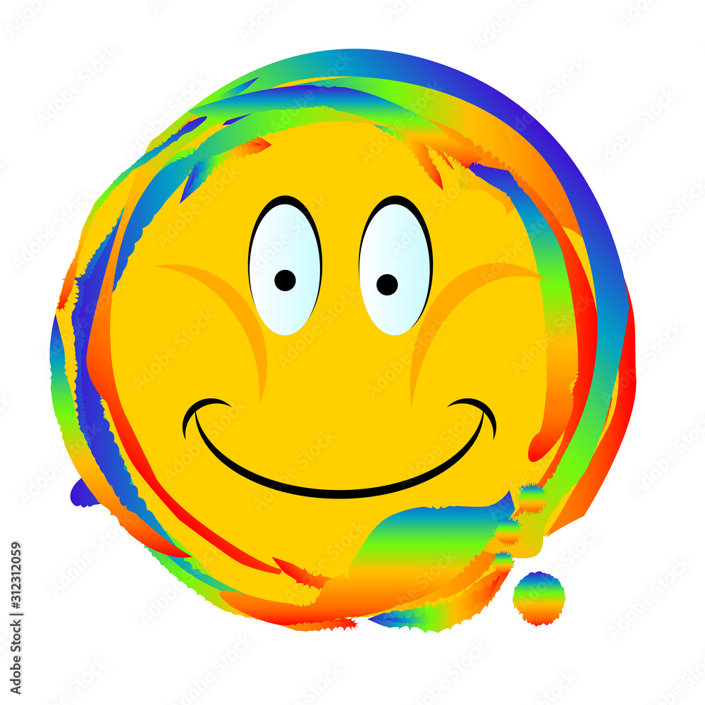 Rainbow Emoji Rings Smile Face Stock Vector | Adobe Stock Rainbow Emoji Rings Smile Face Stock Vector | Adobe Stock