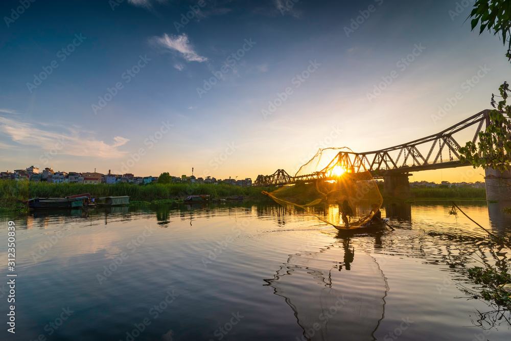 Bridge is the first steel bridge across the Red River, built by the ...