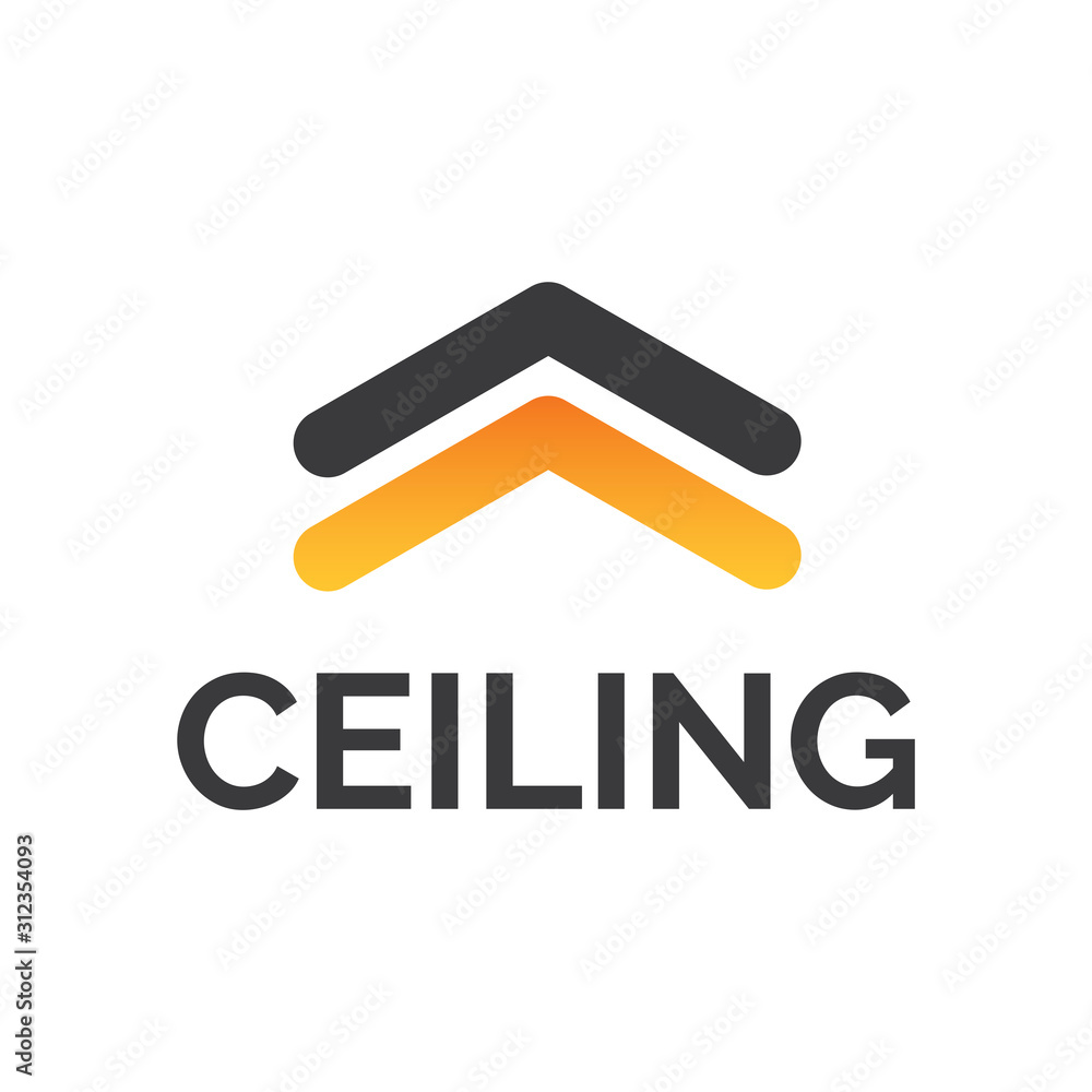 Vector logo of ceilings and stretch ceilings Stock Vector | Adobe Stock