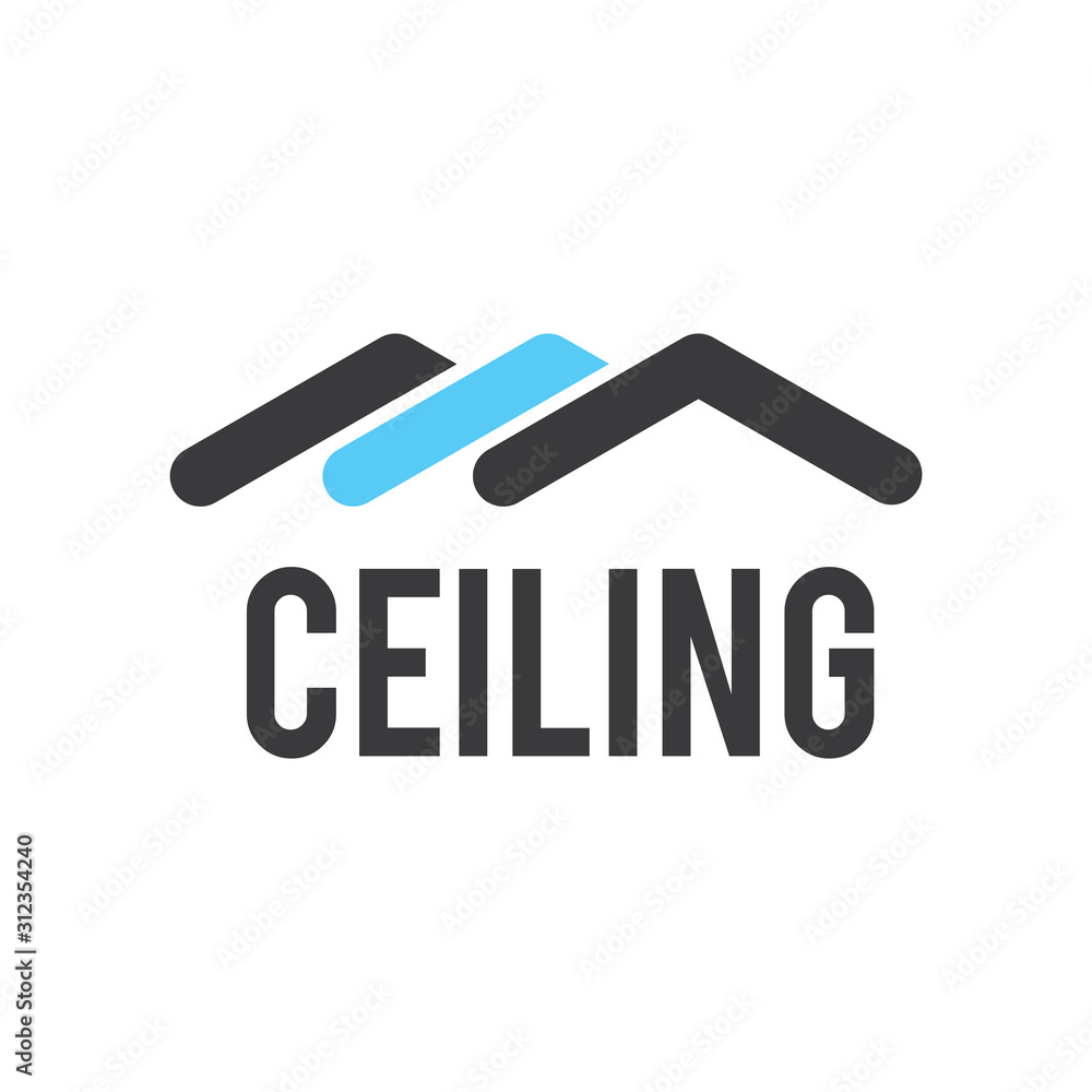 Vector logo of ceilings and stretch ceilings Stock Vector | Adobe Stock