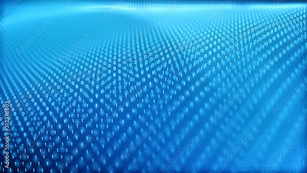 Binary Code Background. Digital data flow. Transferring of big data ...