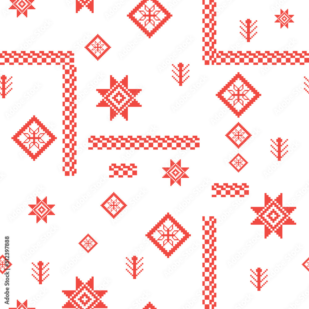 Pattern with symbols of mother and baby Stock Vector | Adobe Stock