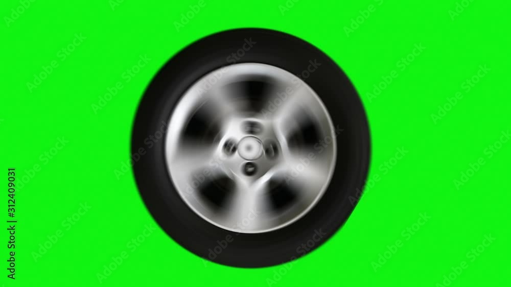 Vidéo Stock Car wheel rotating, Simulation of car suspension video loop ...
