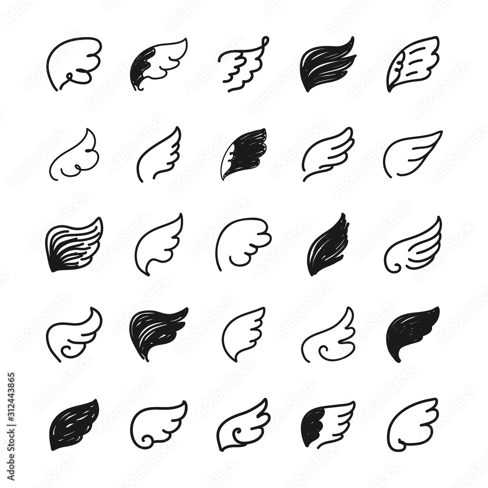 Fallen Angel Wings Drawing