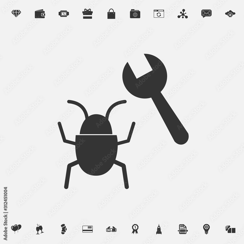 computer bug fix icon computer vector illustration for graphic design ...