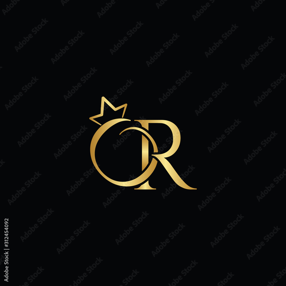 Gold creative letter R logo design template vector EPS Stock Vector ...