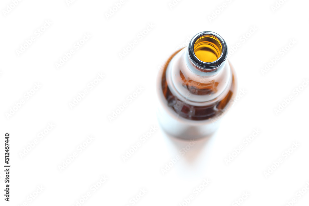 Top View Of A Bottleneck, Empty Bottle isolated. Healthy Living And ...