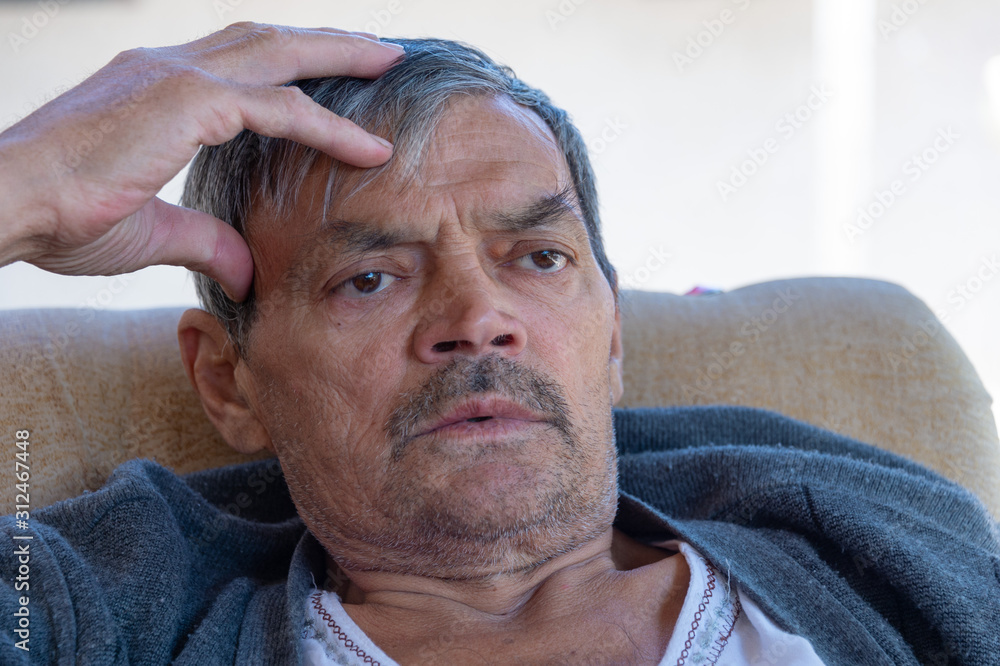 Ascitic Disease Ascites In Humans And He Sits On A Soft Sofa And Thinks How To Be Treated