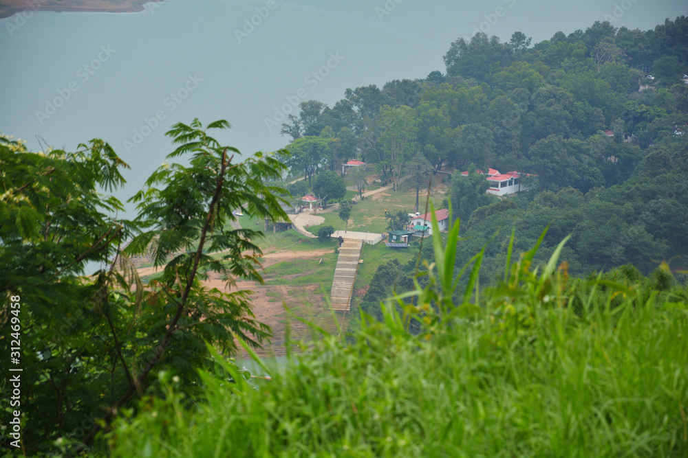 Barapani or Umiam Lake of Shillong, Meghalaya as seen fron the view ...