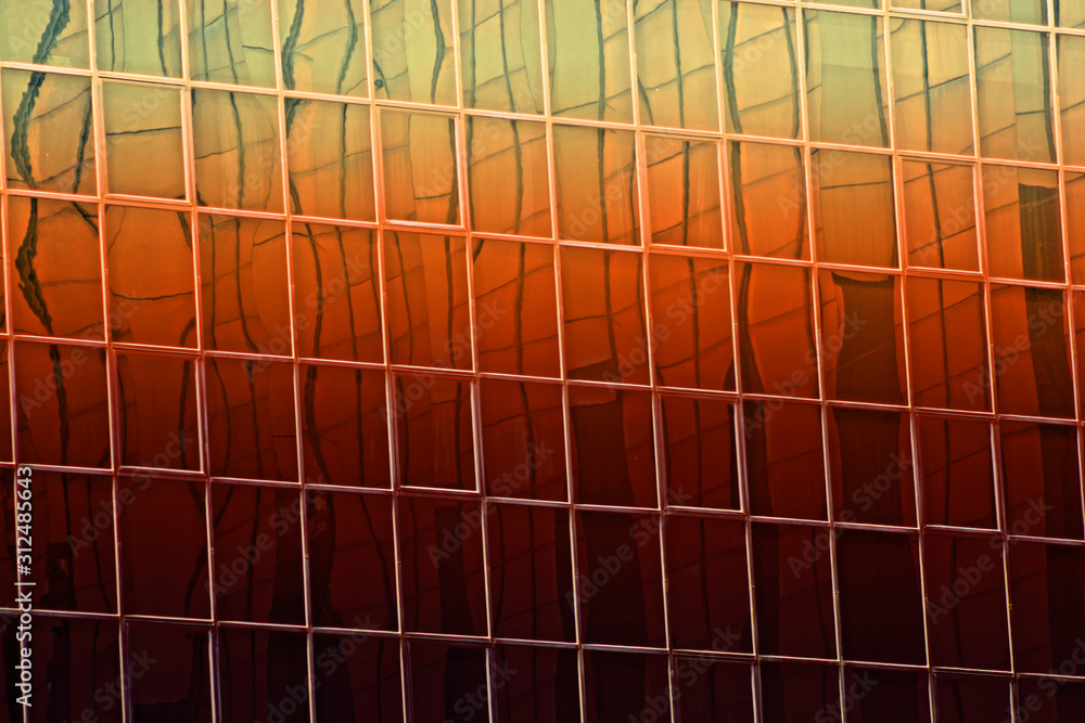 colorful Modern exterior architecture detail glass windows building ...