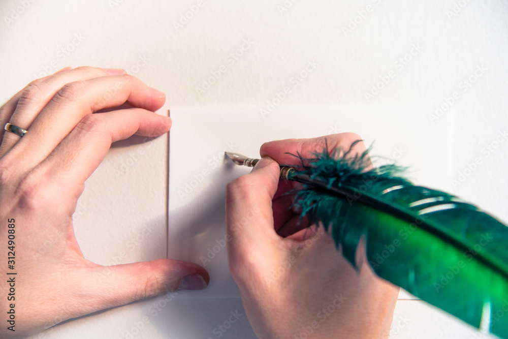 Hand Writing With Quill