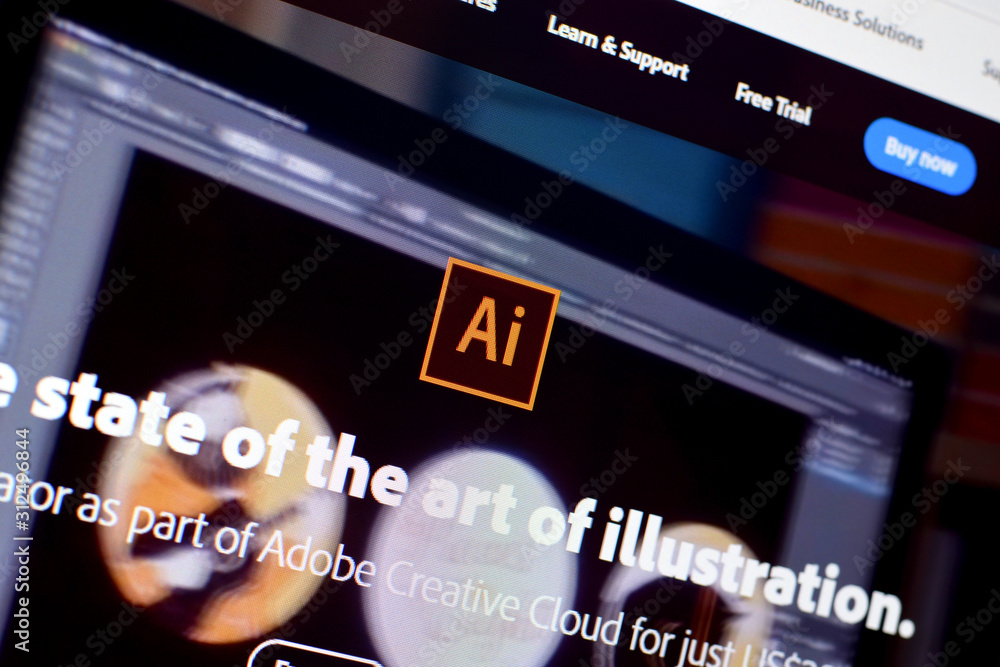 Web page of adobe illustrator product on official website on the ...