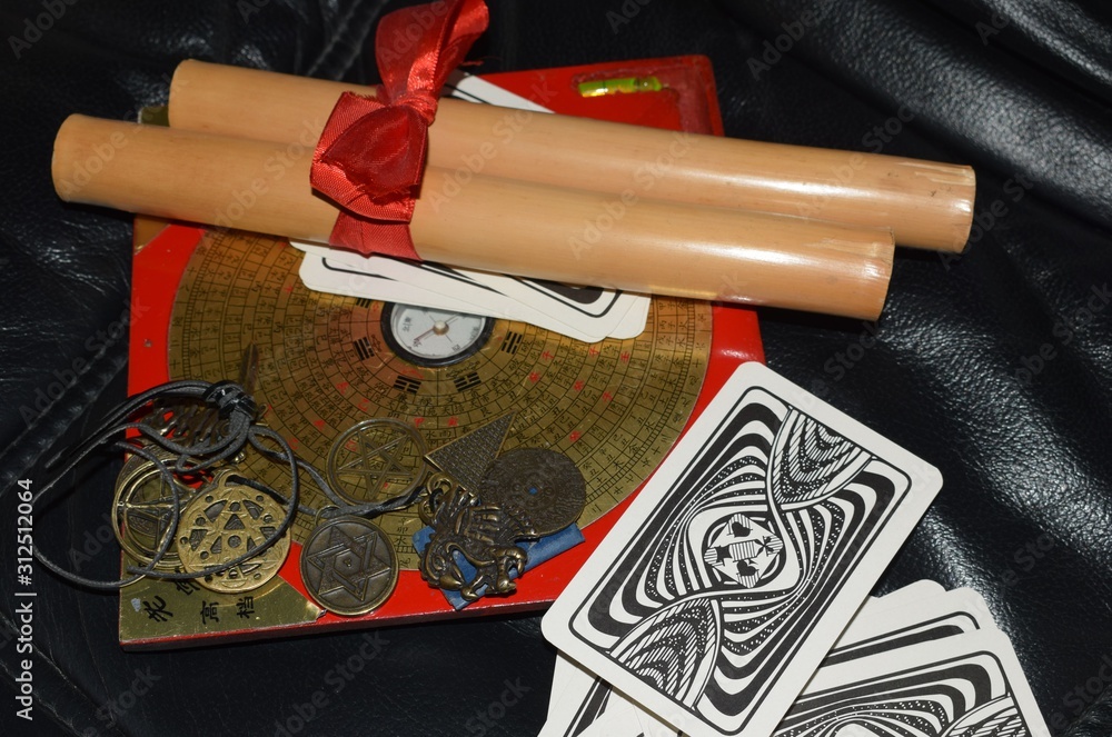 Christmas fortune telling with accessories for fortune telling Stock ...