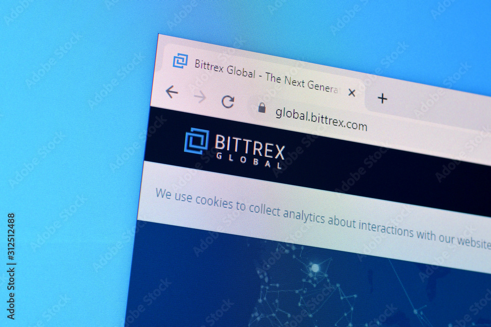 Homepage of bittrex website on the display of PC, url - global.bittrex.com. ภาพถ่ายสต็อก | Adobe ...
