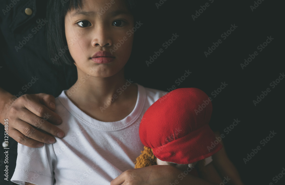 trafficking concept, child was a victim of human trafficking, human ...