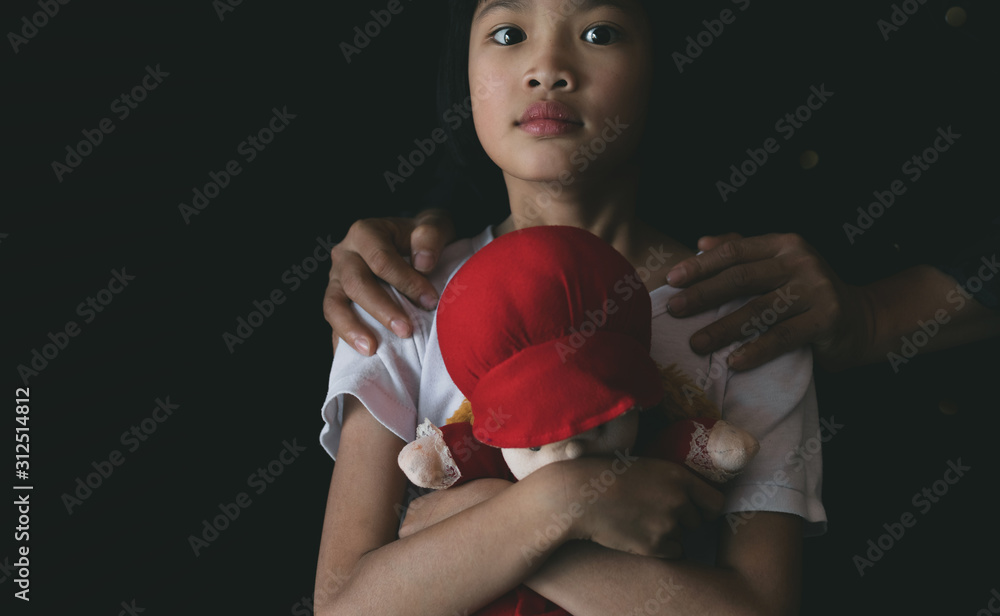 trafficking concept, child was a victim of human trafficking, human ...